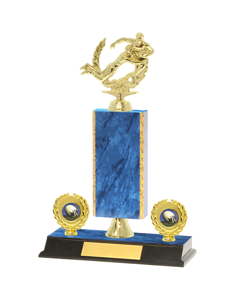 Gd Edged Trophy On P/Base 21cm Plus Figurine
