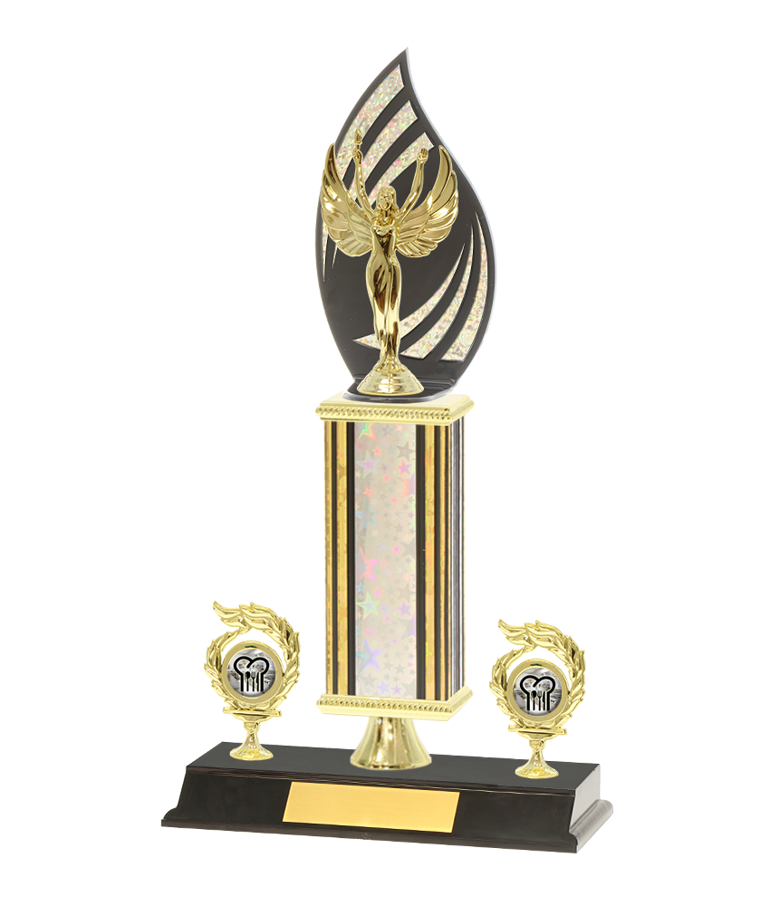 F/Back Tube Trophy On P/Base 40cm