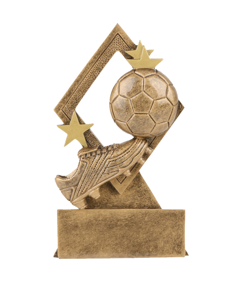 Soccer Ball & Boot Diamond Resin 13cm