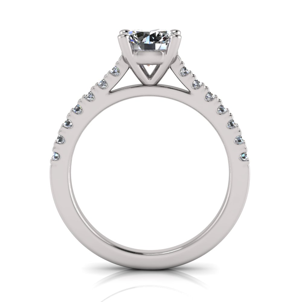 Scalloped Set Shoulder Shank | Four Claw Setting Chemgold